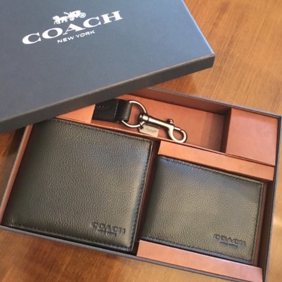 Coach | Bags | Coach Wallet Id Card Case And Key Fob Gift Set | Poshmark